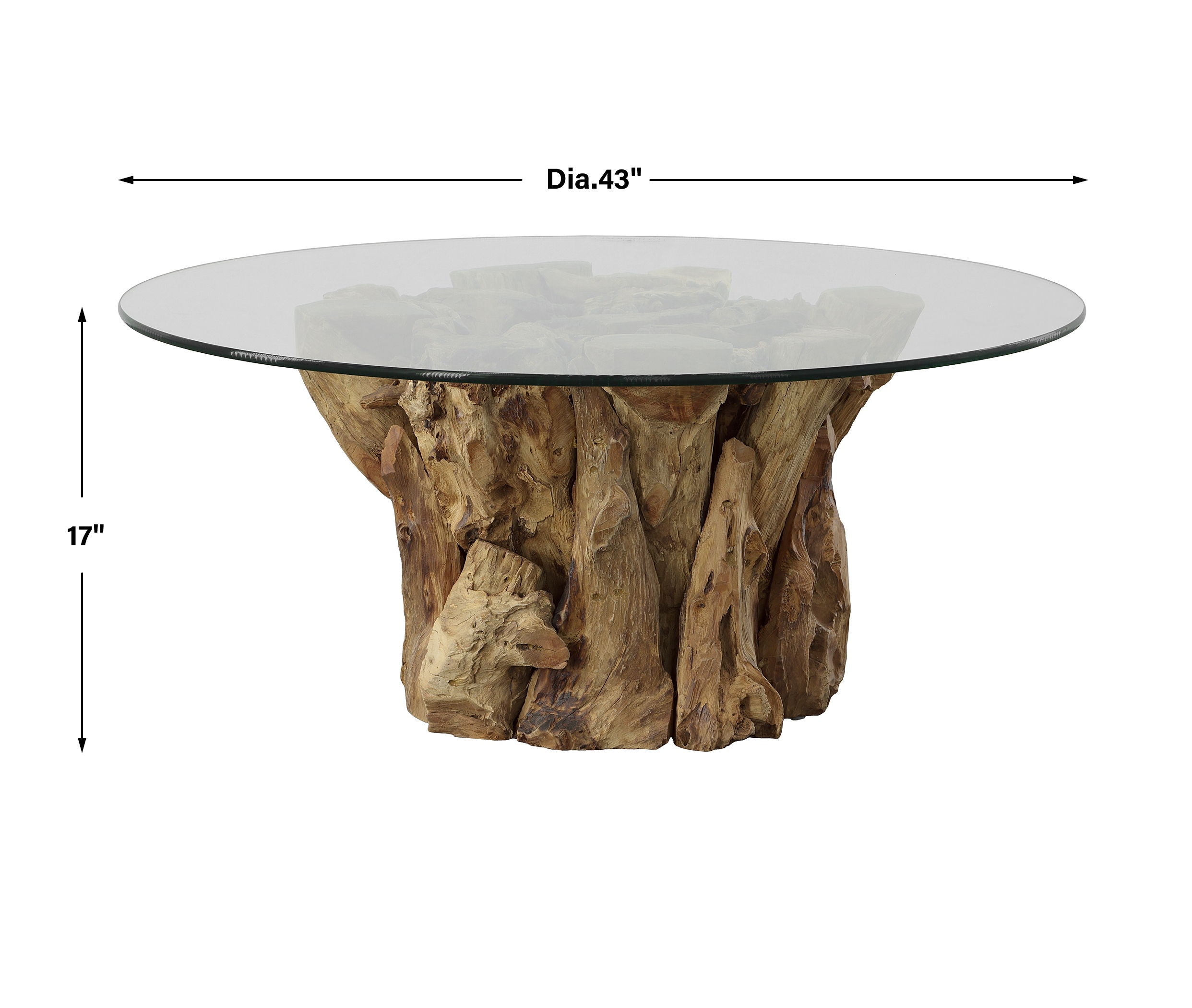 Tree coffee table with glass top store